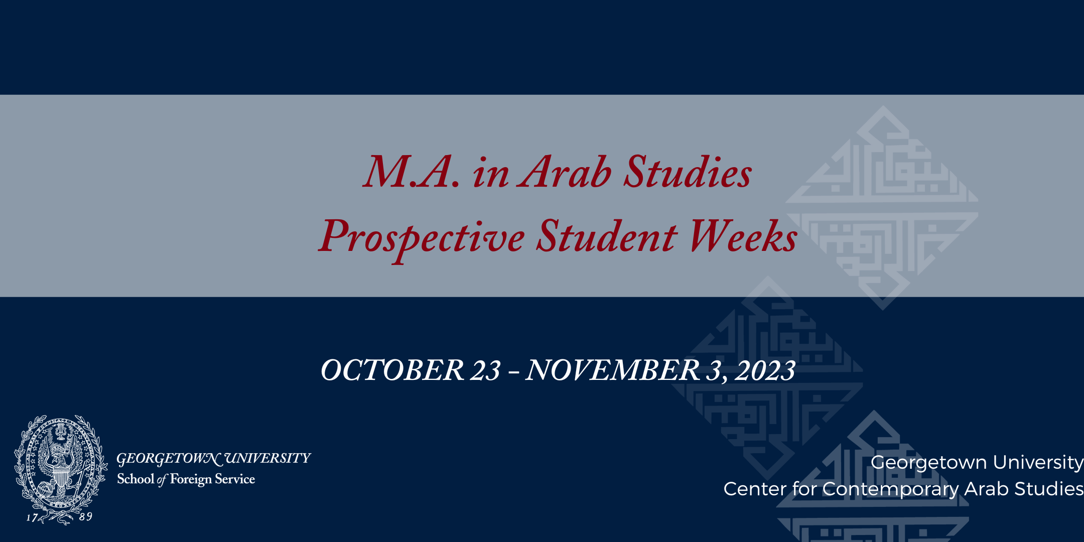 MAAS Prospective Student Weeks - CCAS