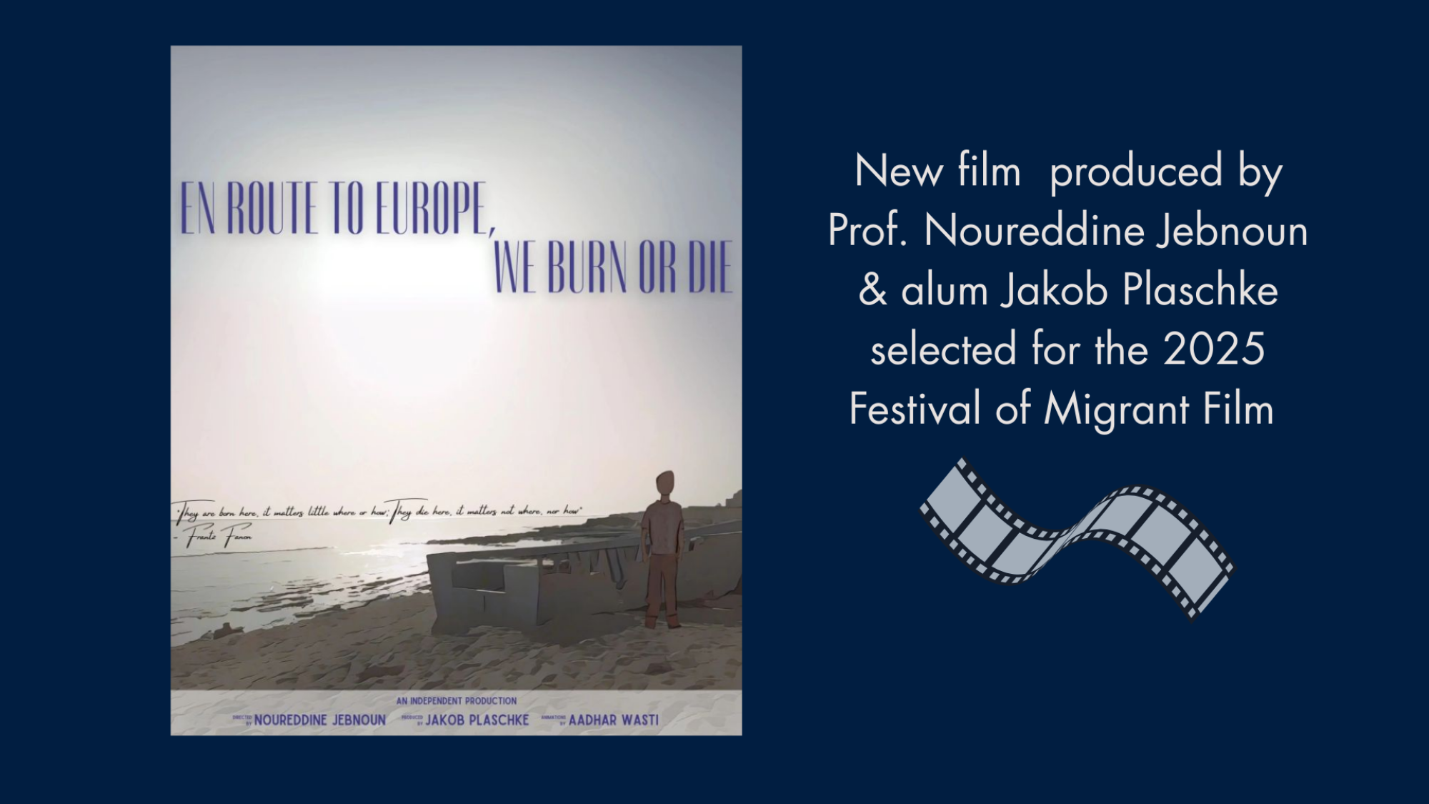 Prof. Jebnoun & MAAS alum collaborate on film - CCAS