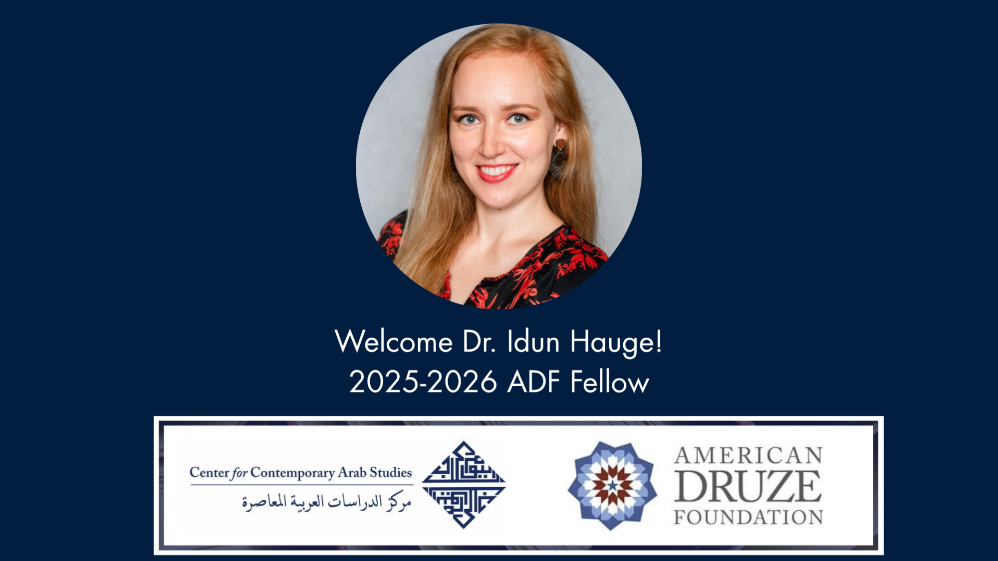 Welcoming Dr. Idun Hauge - CCAS